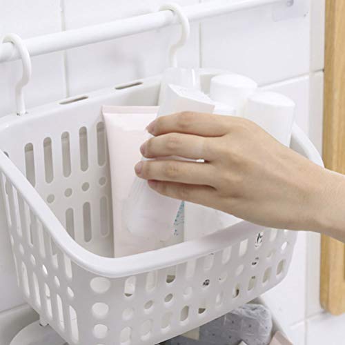 Cabilock Plastic Mesh Basket 2pcs Shower Caddy Basket Organizer Hanging Bathroom Shelf Wall Mounted Storage Rack for Sponge Shampoo Razors Conditioner Desk Organizer Basket