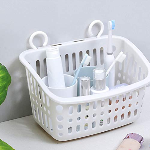 Cabilock Plastic Mesh Basket 2pcs Shower Caddy Basket Organizer Hanging Bathroom Shelf Wall Mounted Storage Rack for Sponge Shampoo Razors Conditioner Desk Organizer Basket