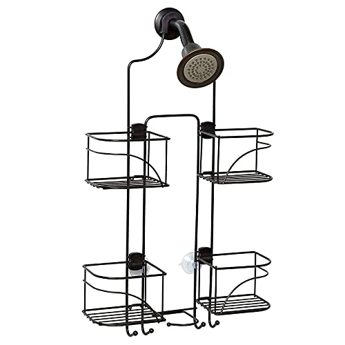 SensaitiN Home Shower Caddy Storage Bronze Hanging Shelf Bathroom Elegance Organizer Rack Bathroom organizer Bathroom accessories Bathroom storage Shower organizer Wall shelf Shelf organizer Bathroom