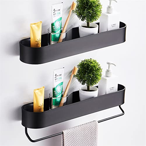 ZSFBIAO Bathroom Shelf Rack Wall Mounted Shelves Bath Towel Holder Shower Storage Basket Kitchen Organizer Bathroom Accessories Wall Floating Shelves (Color : G)