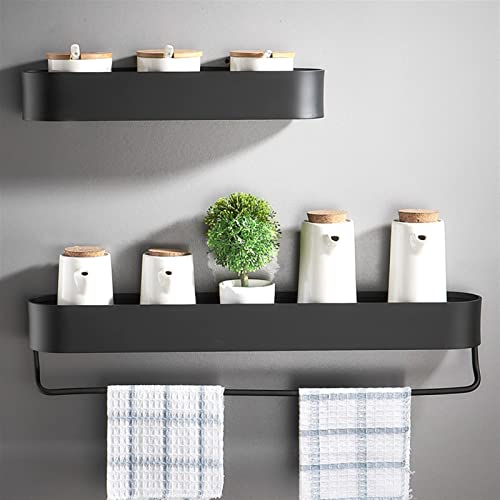 ZSFBIAO Bathroom Shelf Rack Wall Mounted Shelves Bath Towel Holder Shower Storage Basket Kitchen Organizer Bathroom Accessories Wall Floating Shelves (Color : G)