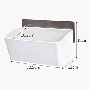 AOOF Bathroom Shelf Shower Organiser Wall-Mounted Plastic Punch Free No Trace Sticker Hook Drain