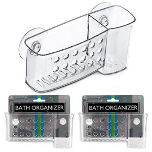 2 Bath Organizer Shower Caddy Bathroom Storage Basket Soap Holder Suction Cups