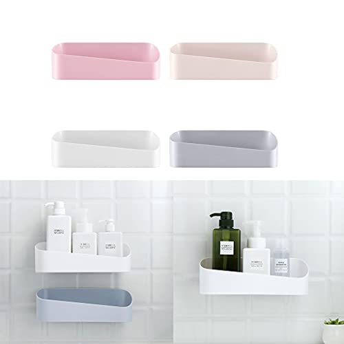 jomgeroz Shower Caddy Adhesive Bathroom Shelf Organizer Wall Mounted Storage Rack No Drilling Shower Shelf Wall Hanging Shower Rack