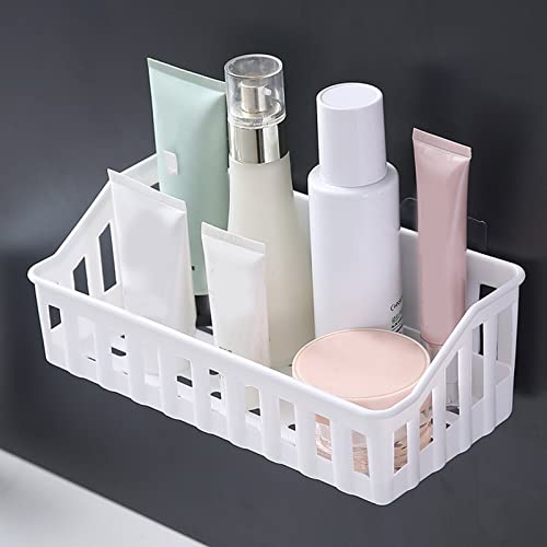 Wall Mounted Adhesive Storage Rack Corner Shower Shelf Hanging Hollow Holder for Bathroom Toilet Shampoo storage rack for bathroom