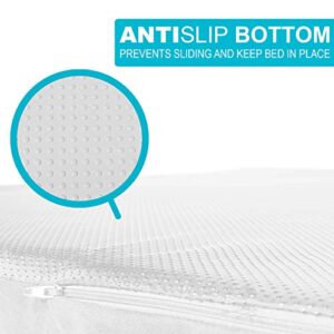 SAMAY 6 Inch Tri Folding Mattress with Washable Cover - Includes Waterproof Mattress Liner