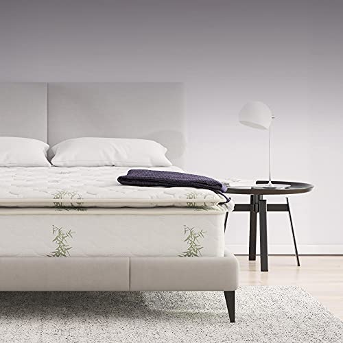 Signature Sleep 13-Inch Hybrid Coil Mattress, Bamboo Fabric, Independently Encased Coils, Pillow-Top, Bed-in-a-Box, Full