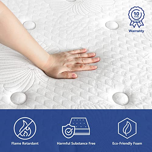 Olee Sleep 9 Inch Breeze Gel Infused Memory Foam Innerspring Mattress, Mattress In a Box, CertiPUR-US Certified, Twin