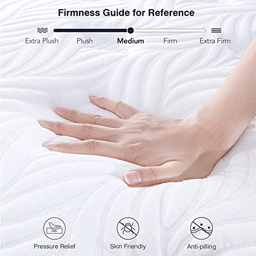 Avenco 10 Inch Full Mattress, Full Hybrid Mattress, Medium Firm Mattress Full in a Box with Pocket Spring and Gel Memory Foam, Breathable Fabric, Strong Edge Support, CertiPUR-US, 100 Nights Trial