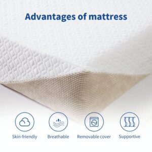 Opoiar Queen Mattress, 8 Inch Memory Foam Mattress in a Box Queen Size,Medium Firm Cooling Gel Infused Mattress for Sleeping,Pressure Relieving,Breathable Removable White Cover,CertiPUR-US Certified