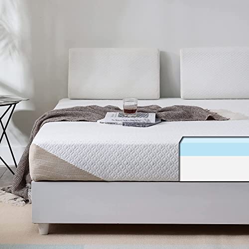 Opoiar Queen Mattress, 8 Inch Memory Foam Mattress in a Box Queen Size,Medium Firm Cooling Gel Infused Mattress for Sleeping,Pressure Relieving,Breathable Removable White Cover,CertiPUR-US Certified