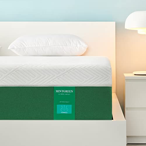 mintgreen Queen Mattress, 8 inch Gel Memory Foam Mattress with CertiPUR-US Certified Foam Bed Mattress in a Box for Sleep Cooler & Pressure Relief, Queen Size Mattress