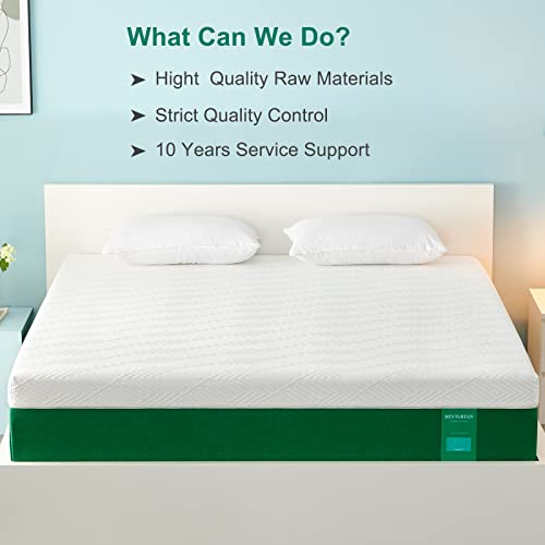 mintgreen Queen Mattress, 8 inch Gel Memory Foam Mattress with CertiPUR-US Certified Foam Bed Mattress in a Box for Sleep Cooler & Pressure Relief, Queen Size Mattress