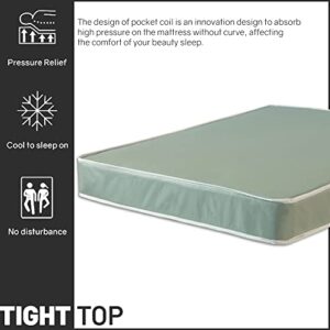 Mayton 9-Inch Vinyl Memory Foam Medium Firm Hybrid Mattress, Water Proof Mattresses Provide Comfortable and Relaxing Sleep Every Night, Durable Pocket Coil Springs for Proper Body Support, Twin