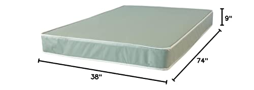 Mayton 9-Inch Vinyl Memory Foam Medium Firm Hybrid Mattress, Water Proof Mattresses Provide Comfortable and Relaxing Sleep Every Night, Durable Pocket Coil Springs for Proper Body Support, Twin