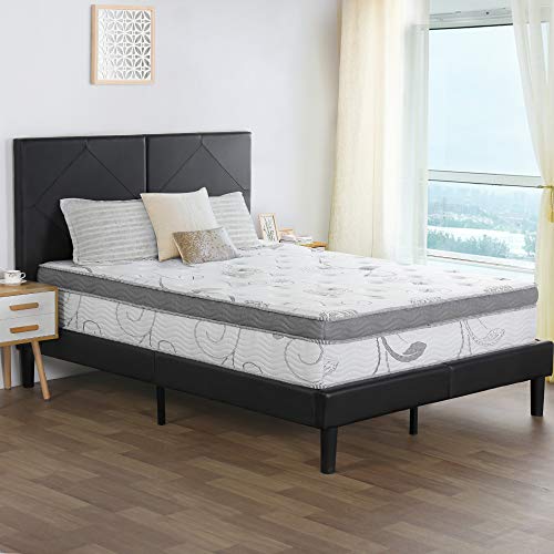 PrimaSleep Memory Foam 12 Inch Multi-Layered Hybrid Euro Box Top Spring Mattress/Non Weaving/Innerspring Full,Plush