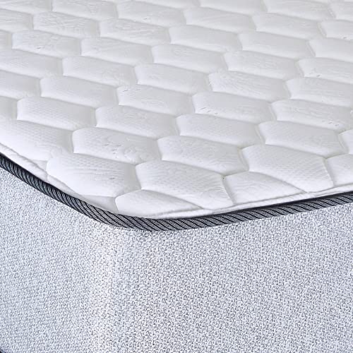 Mayton, Foam Mattress 8-Inch Medium Firm Tight top High Density Foam Mattress, Full XL, Gray