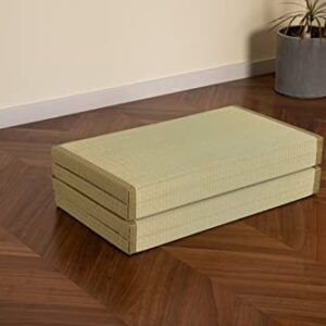 MustMat Tatami Mat Thick Japanese Floor Mattress Rush Grass Tatami Bed Twin 35.4" x 78.7" x 1.8"