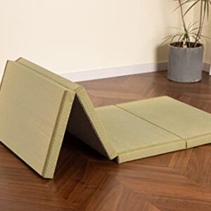 MustMat Tatami Mat Thick Japanese Floor Mattress Rush Grass Tatami Bed Twin 35.4" x 78.7" x 1.8"