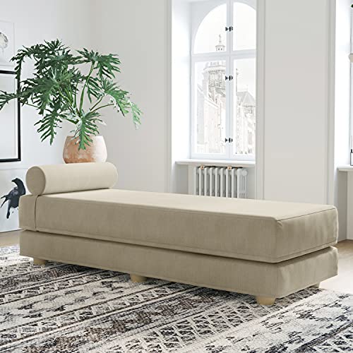 Jaxx Alon Daybed | Fold-Out Sleeper | Queen-Size Mattress - Ivory