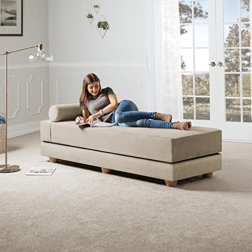 Jaxx Alon Daybed | Fold-Out Sleeper | Queen-Size Mattress - Ivory