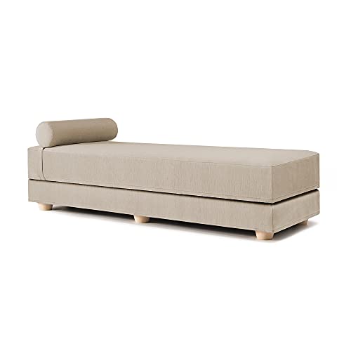 Jaxx Alon Daybed | Fold-Out Sleeper | Queen-Size Mattress - Ivory