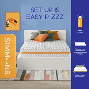 Simmons Amazon Exclusive - Premium Hybrid Memory Foam Mattress - 10 Inch, King Size, Individually Wrapped Coils, Cooling Foam, Quilted Cover, CertiPur-US Certified, 100-Night Trial