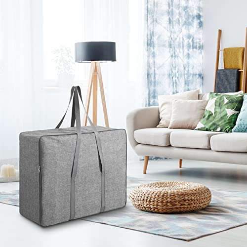 Thickened Folding Mattress Storage Bag, YUGYVOB Sturdy Carry Case for Tri-Fold Mattress, Fits 4 Inch Full or Queen Size Foldable Mattress, Clothes Storage Bag Organizer, 60''x 27.5''x 13''