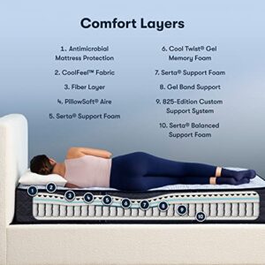 Serta - Perfect Sleeper - Nurture Night 12" Firm Gel Memory Foam Hybrid Mattress - Pocket Innersprings for Motion Isolation, Edge Support, Cooling, CertiPUR-US Certified - Queen