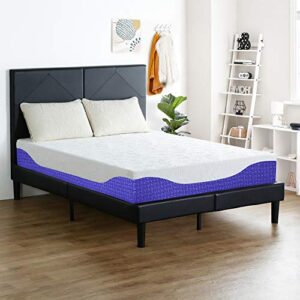 primasleep 12 inch multi-layered i-gel infused memory foam mattress | cobalt blue | queen