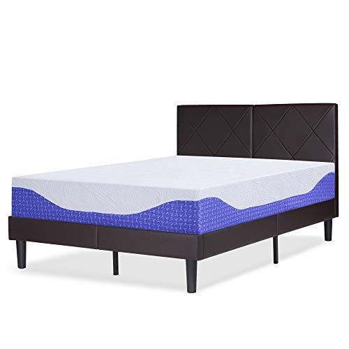 PrimaSleep 12 Inch Multi-Layered I-Gel Infused Memory Foam Mattress | Cobalt Blue | Queen