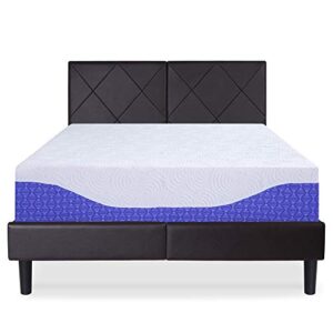 PrimaSleep 12 Inch Multi-Layered I-Gel Infused Memory Foam Mattress | Cobalt Blue | Queen