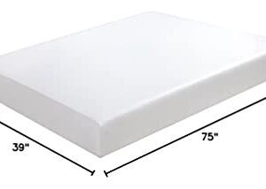 Olee Sleep 9 Inch Gel Memory Foam Mattress, Twin, White