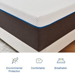 JINGWEI Narrow Twin Mattress 6 Inches Cooling-Gel Memory Foam Mattress Bed in a Box, Certified Foam, Pressure Relief Supportive, Medium Firm Narrow Twin Size Mattress, 30X 75 X 6inches