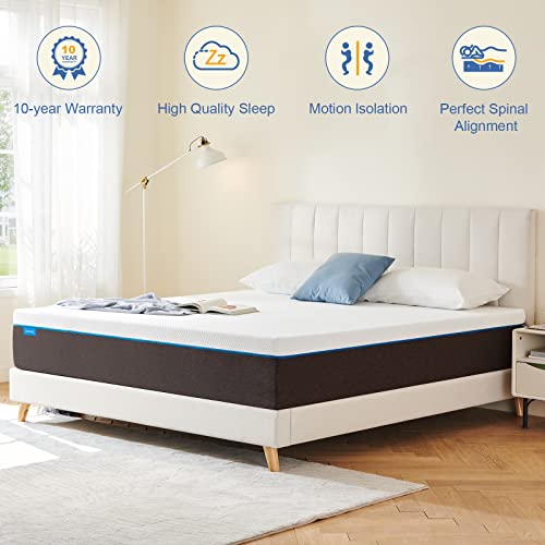 JINGWEI Narrow Twin Mattress 6 Inches Cooling-Gel Memory Foam Mattress Bed in a Box, Certified Foam, Pressure Relief Supportive, Medium Firm Narrow Twin Size Mattress, 30X 75 X 6inches