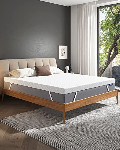 Avenco California King Size Memory Foam Bed Mattress 3 Inch, Gel-Infused Cal King Cooling Pad with Removable Cover, CertiPUR-US Certified, White (T4FM05)