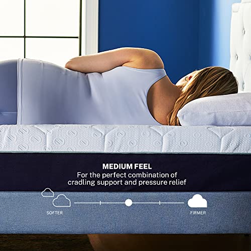 Sleep Innovations Ellis 12 Inch Advanced Cooling Gel Plus Memory Foam Mattress with Dual Cool Cover, Queen Size, Bed in a Box, Medium Support