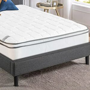 Mattress Solution Medium Plush Eurotop Pillowtop Innerspring Fully Assembled Mattress, Good for The Back, 75" X 33", 1