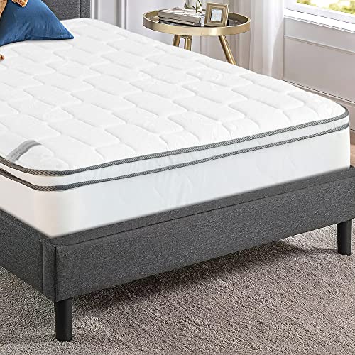 Mattress Solution Medium Plush Eurotop Pillowtop Innerspring Fully Assembled Mattress, Good for The Back, 75" X 33", 1