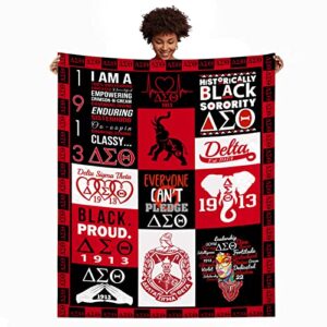 sorority gifts for women blanket 50"x60"super soft flannel throw positive blanket gift for girls