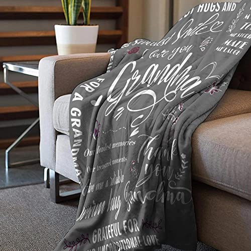 Grandma Gifts on Mothers Day, Throw Blanket, Nana Gifts, Gifts for Grandma, Great Grandma Gifts, Mimi Gifts, Grandma Gifts from Grandchildren, Gigi Gifts, Grandma Birthday Gifts, Grey 60"×50"