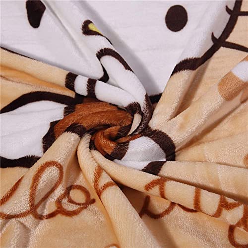 AMZKIKI Cartoon Printing Throw Blanket for Kids & Adults, 40"x55", All Seasons Flannel Fleece Blanket, Soft & Warm Plush Blankets for Couch Sofa Bed Camping Travel (Brown) 1