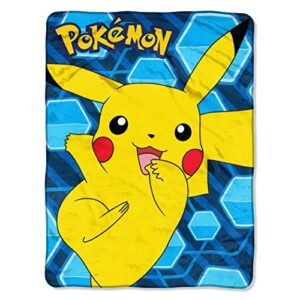 northwest pokémon, "glitch pikachu" micro raschel throw blanket, 46" by 60", glitch pikachu