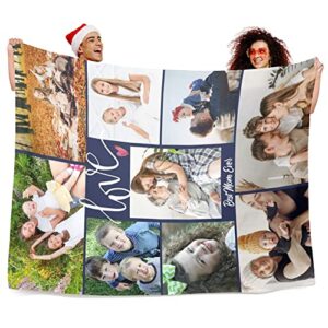 Zivodoon Mothers Day Best Gifts Costume Blanket with Photo Personalized Gifts for Mom Blankets Customized Blankets with Photo Blanket Gifts for Mom