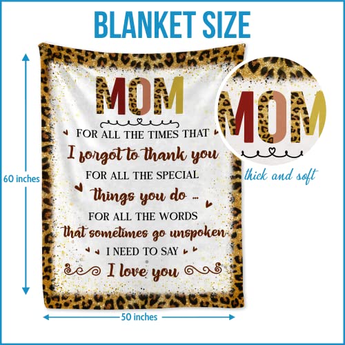 Fastpeace Gifts for Mom from Daughter Son, Blanket for Mom Mother, Birthday Christmas Newyear Gifts Idea, Throw Blankets for Women Blanket