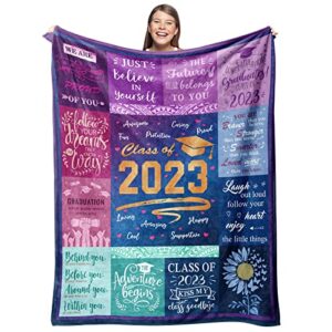 gevuto graduation gifts blanket - 2023 graduation gifts for her him - graduation decorations class of 2023 throw 50" x 60" - graduation party supplies favors - high school college graduation gifts