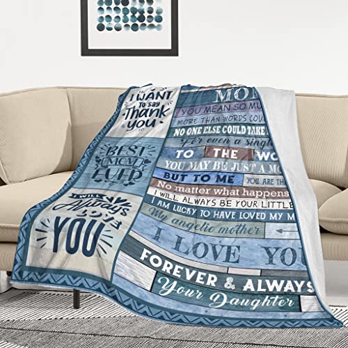 ZWERIVP Gifts for Mom - Gift for Moms from Daughter - Mom Mothers Day Birthday Gifts Ideas from Daughter - Best Mom Ever Gifts - to My Mom Gift Throw Blanket 60 x 50 inch