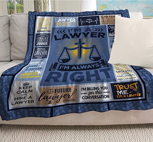 Muxuten Lawyer Gifts for Women/Men Blanket 60"X50" - Gift for Lawyer - Law School Gifts - Attorney Gifts for Women/Men - Law School Graduation Gifts - Graduation Law School Gifts - Birthday Gift Ideas