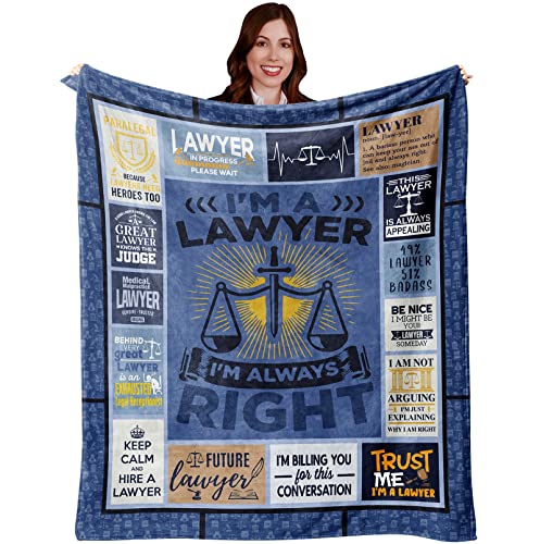 Muxuten Lawyer Gifts for Women/Men Blanket 60"X50" - Gift for Lawyer - Law School Gifts - Attorney Gifts for Women/Men - Law School Graduation Gifts - Graduation Law School Gifts - Birthday Gift Ideas