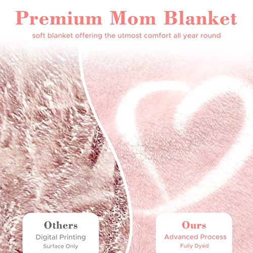 Lukeight Gifts for Mom, Birthday Gifts for Women, Mom Blanket from Daughter or Son, Presents for Mom, Mom Birthday Gifts, Mom Gifts for Christmas, Throw Blanket 65x55 inches